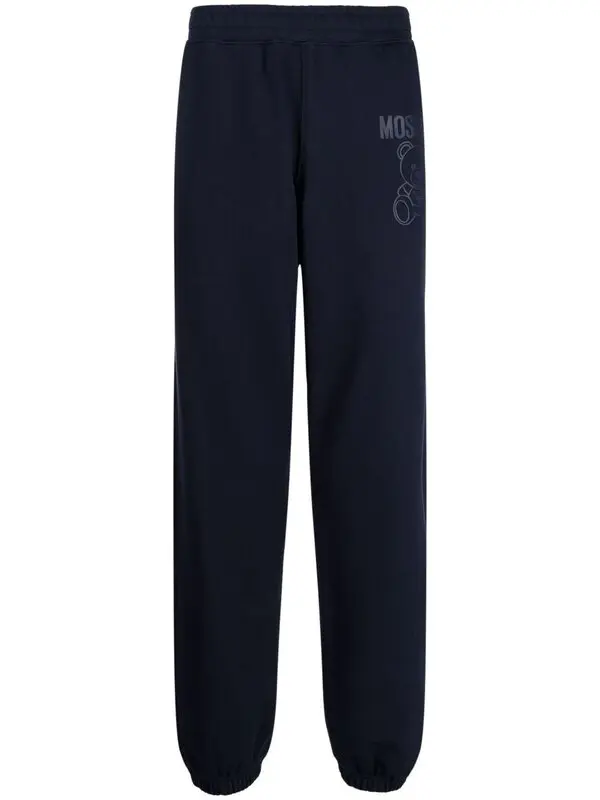 Moschino Print Detail Trousers - Blue
