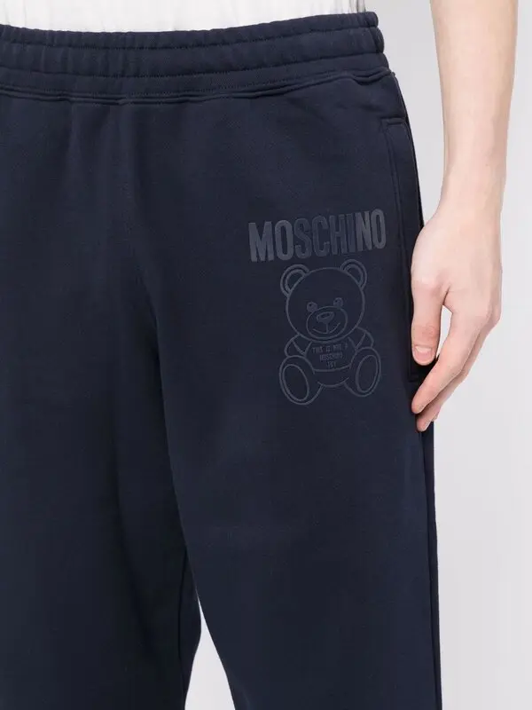 Moschino Print Detail Trousers - Blue