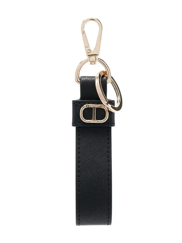 TWINSET Logo-plaque Keyring - Black