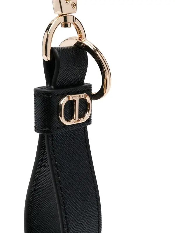 TWINSET Logo-plaque Keyring - Black