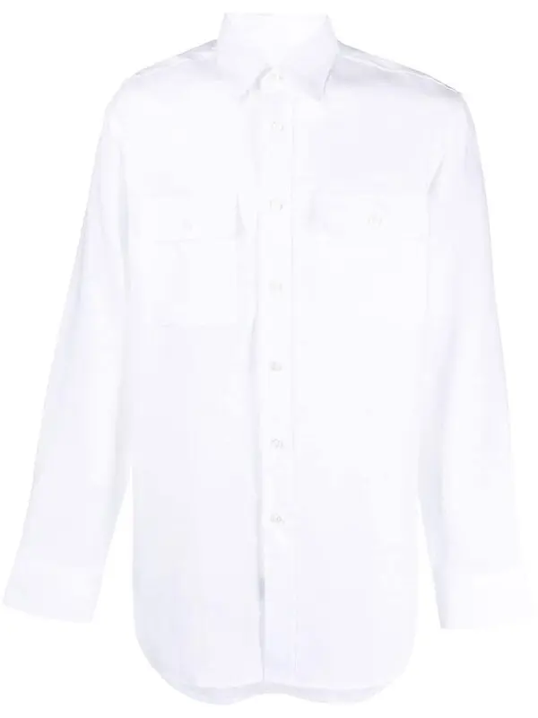 Brioni Linen Button-up Shirt - White