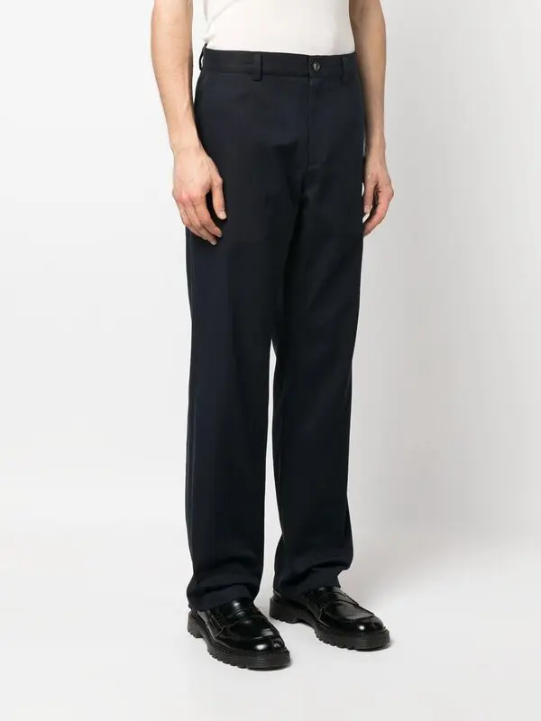 A.p.c. Mid-rise Straight-leg Trousers - Blue