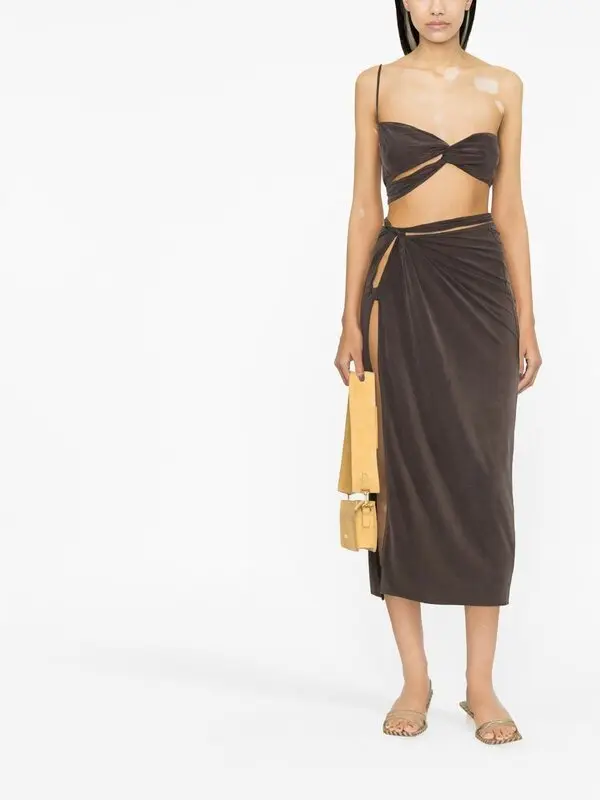 Jacquemus Le Bandeau Asymmetric Top - Brown