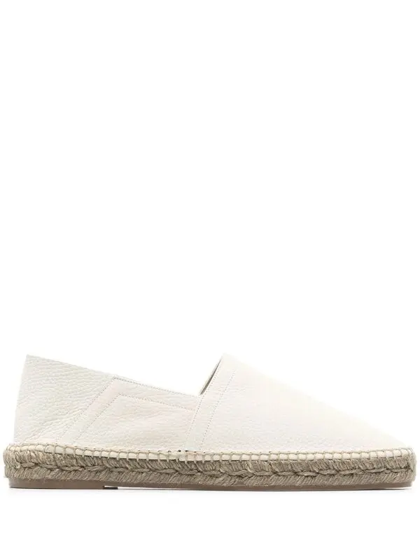 TOM FORD Grained Leather Espadrilles