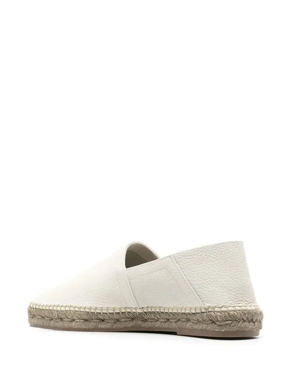 TOM FORD Grained Leather Espadrilles