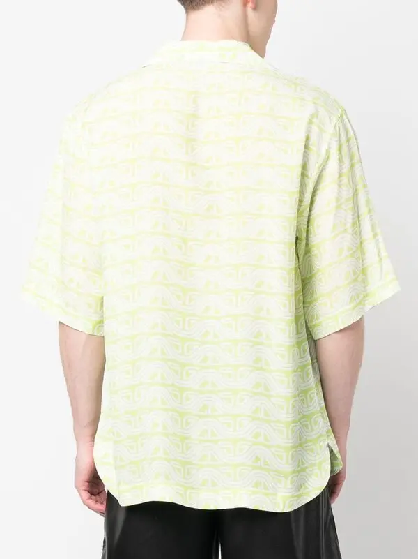 Gcds Printed Short-sleeve Shirt - Green