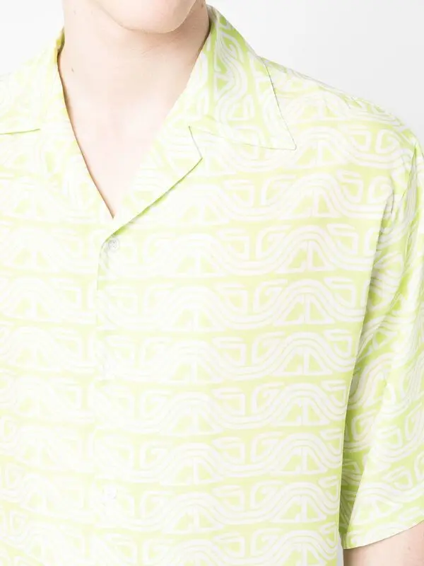 Gcds Printed Short-sleeve Shirt - Green