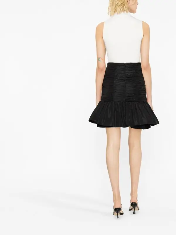 PATOU Bloom Ruffled Mini Skirt - Black
