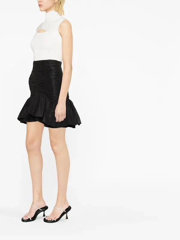 PATOU Bloom Ruffled Mini Skirt - Black