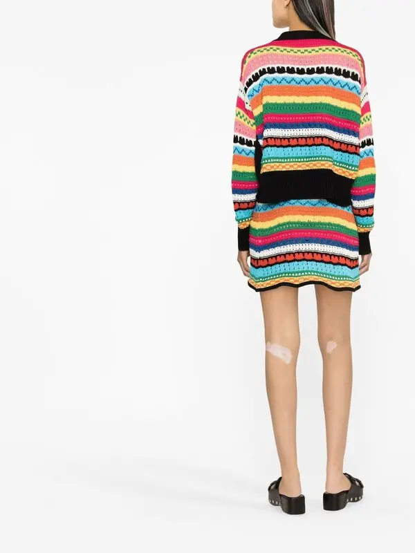 Alanui Over The Horizon Crochet Miniskirt