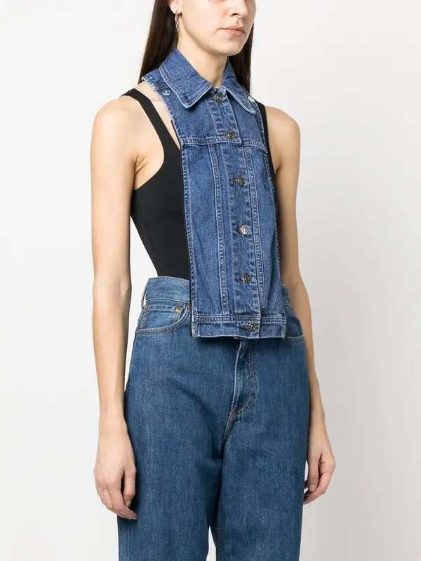 Veronica Beard Button-front Denim Vest