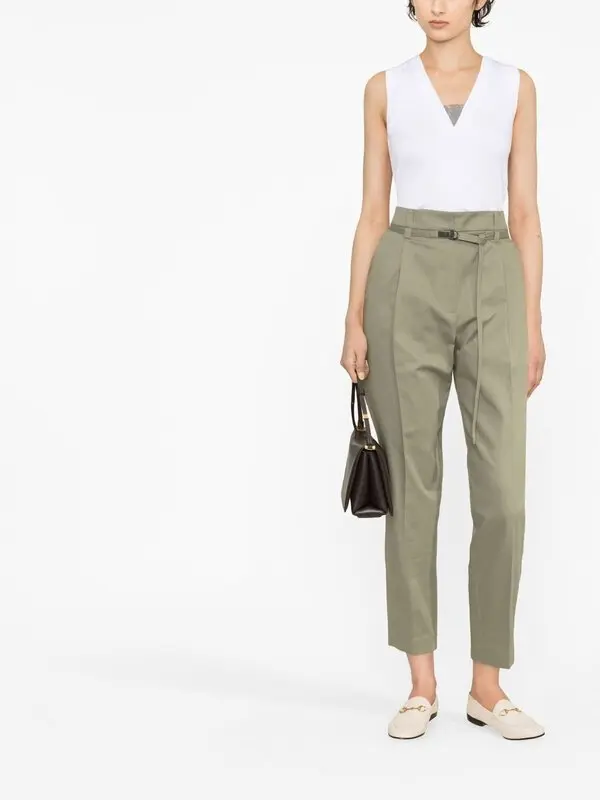 Brunello Cucinelli High Waisted Trousers - Green