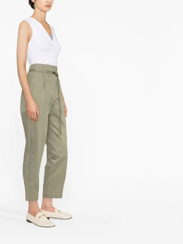Brunello Cucinelli High Waisted Trousers - Green