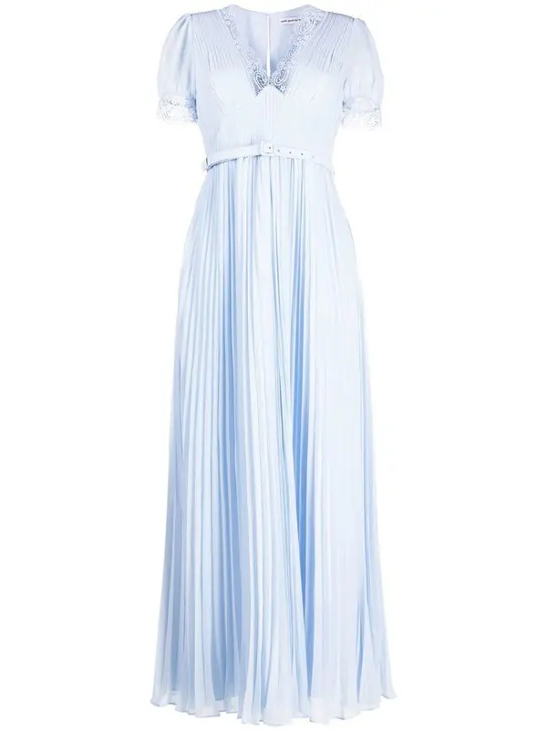 white christmas dresses Gilded Dream Chiffon Hem Maxi Dress Baby Blue
