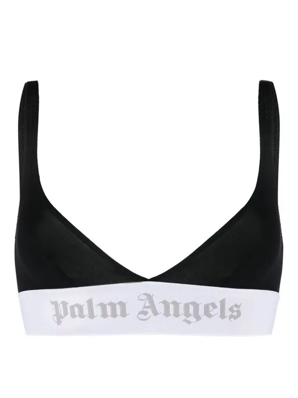 Palm Angels Logo-print Triangle-cup Bra