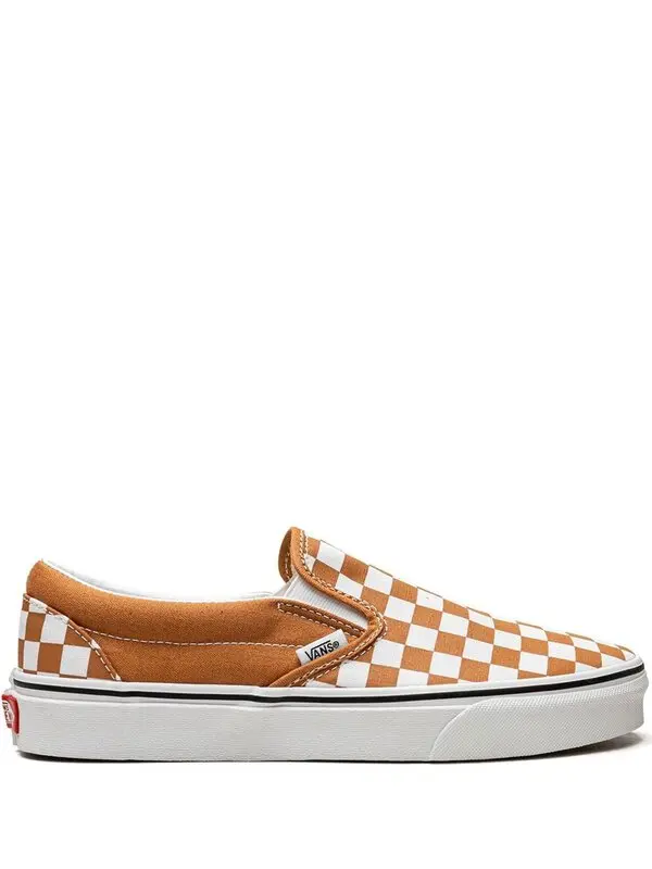 VANS Classic Checkerboard Slip-on Sneakers - Orange