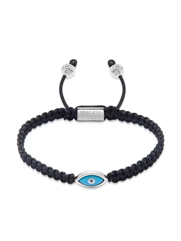 NIALAYA JEWELRY Evil Eye String Bracelet - Black
