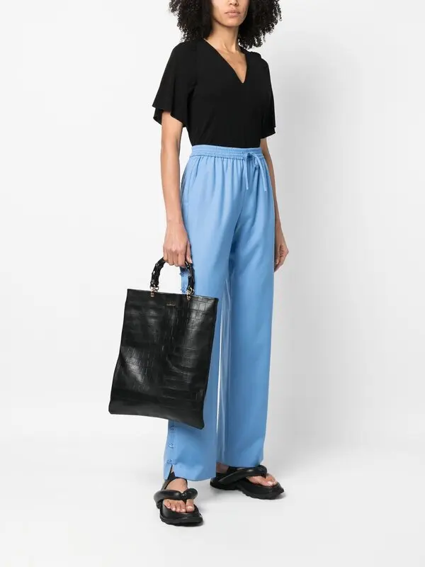 JIL SANDER Embossed Leather Tote