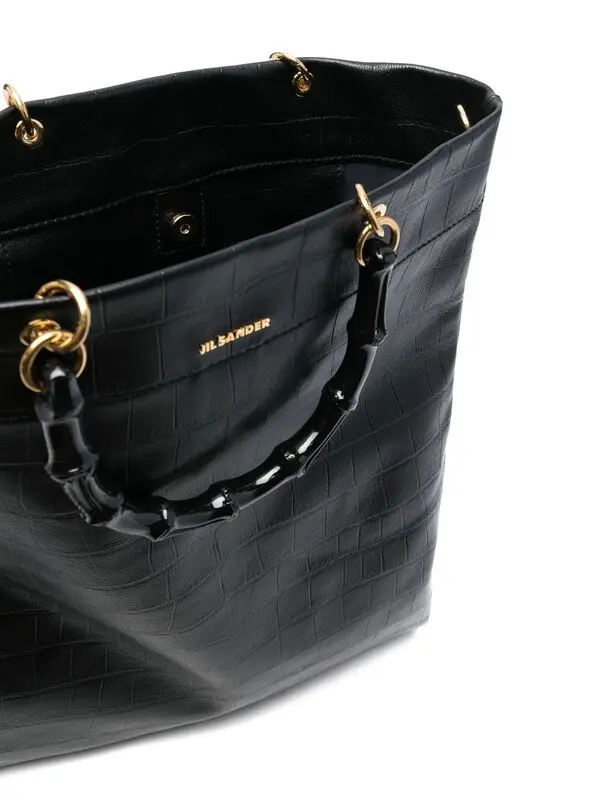 JIL SANDER Embossed Leather Tote