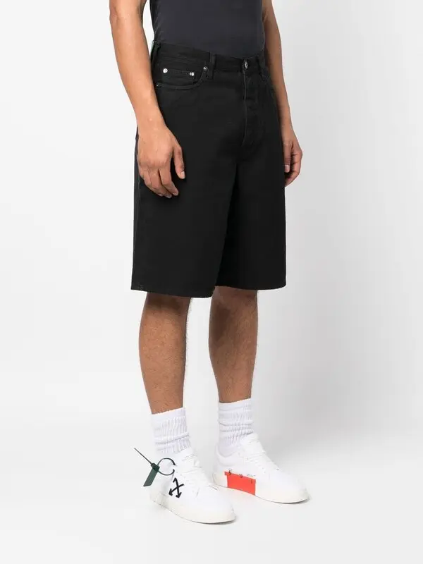 Off-White Logo-patch Denim Shorts