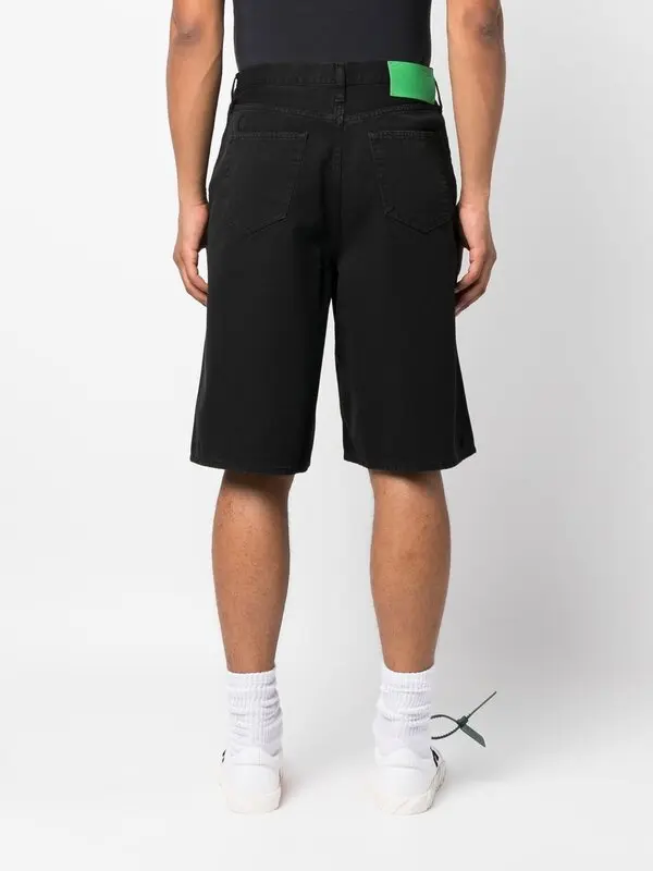 Off-White Logo-patch Denim Shorts