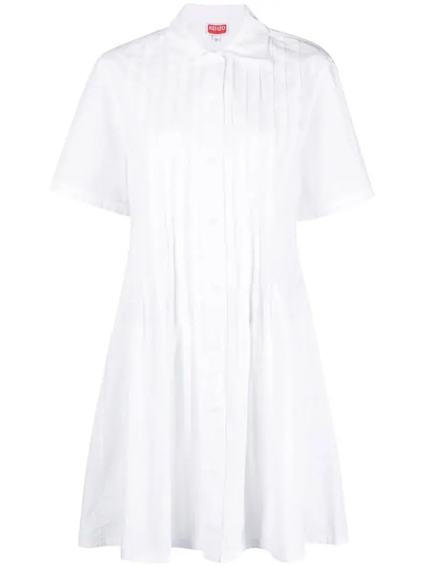 Kenzo Pintuck Short-sleeve Dress