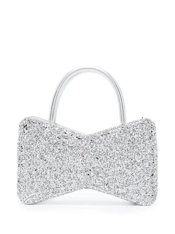 Mach & Mach Bow Glitter Mini Bag