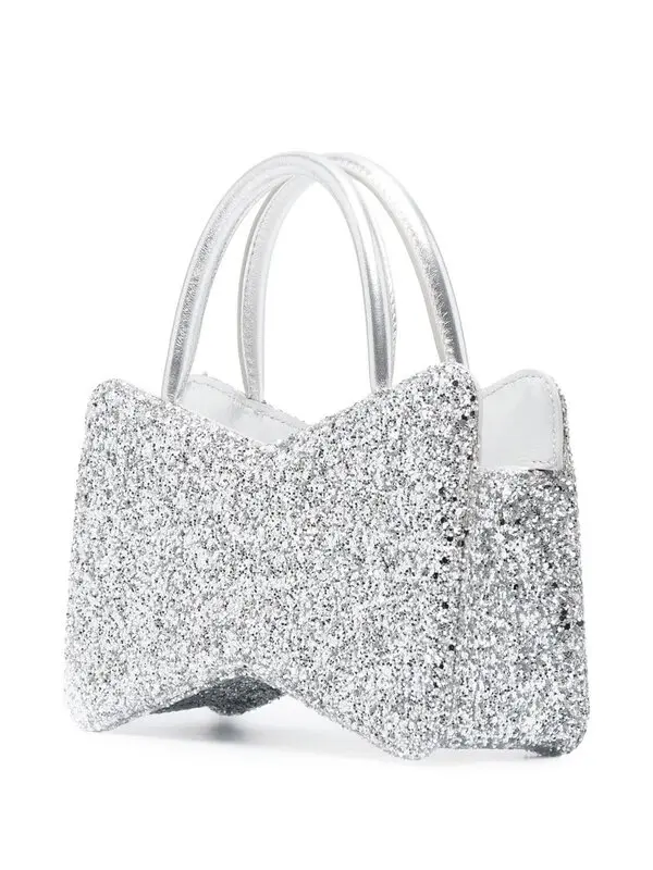 Mach & Mach Bow Glitter Mini Bag