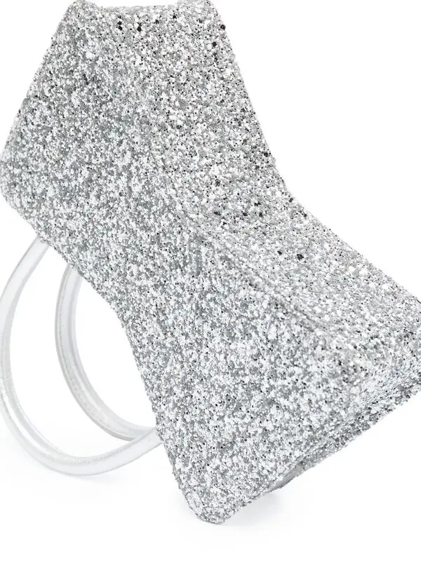 Mach & Mach Bow Glitter Mini Bag