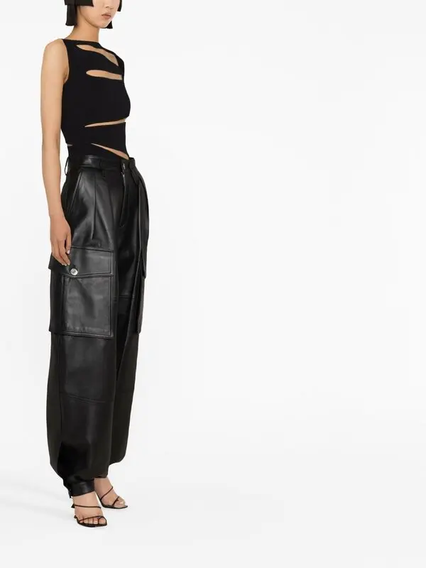 Dsquared2 Leather Cargo Trousers
