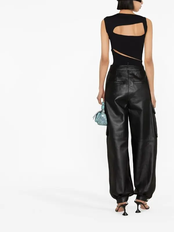 Dsquared2 Leather Cargo Trousers