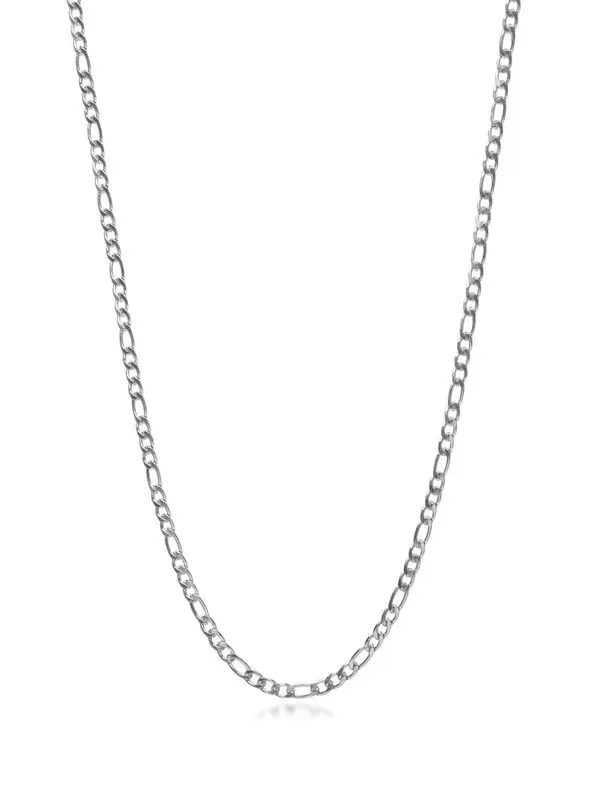 NIALAYA JEWELRY 3mm Figaro Chain Necklace - Silver
