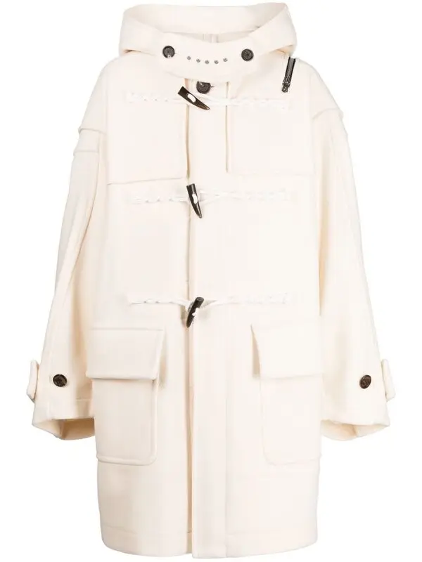 TAKAHIROMIYASHITA THESOLOIST. Wool Duffle Coat - White