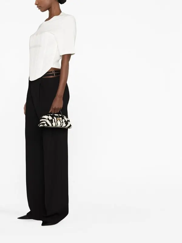DION LEE Lingerie Cut-out Wool Trousers