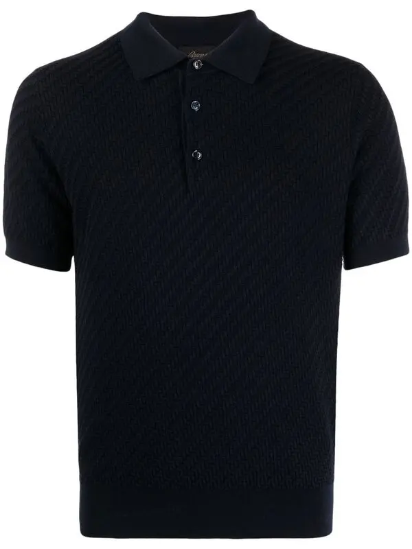 Brioni Waffle-knit Polo Shirt