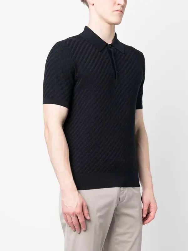 Brioni Waffle-knit Polo Shirt