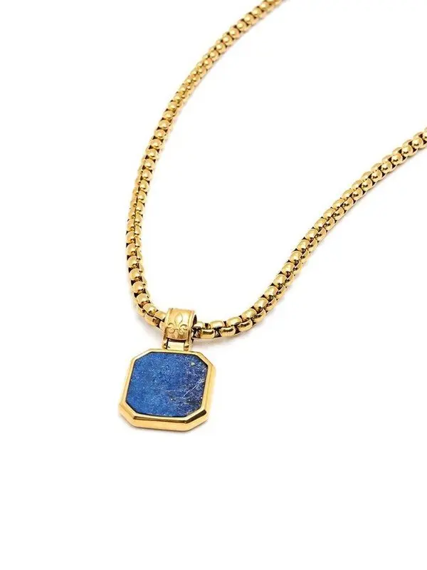 NIALAYA JEWELRY Square Pendant Chain Necklace - Gold