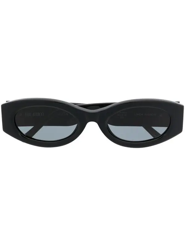 Attico X Linda Farrow Berta Sunglasses - Black
