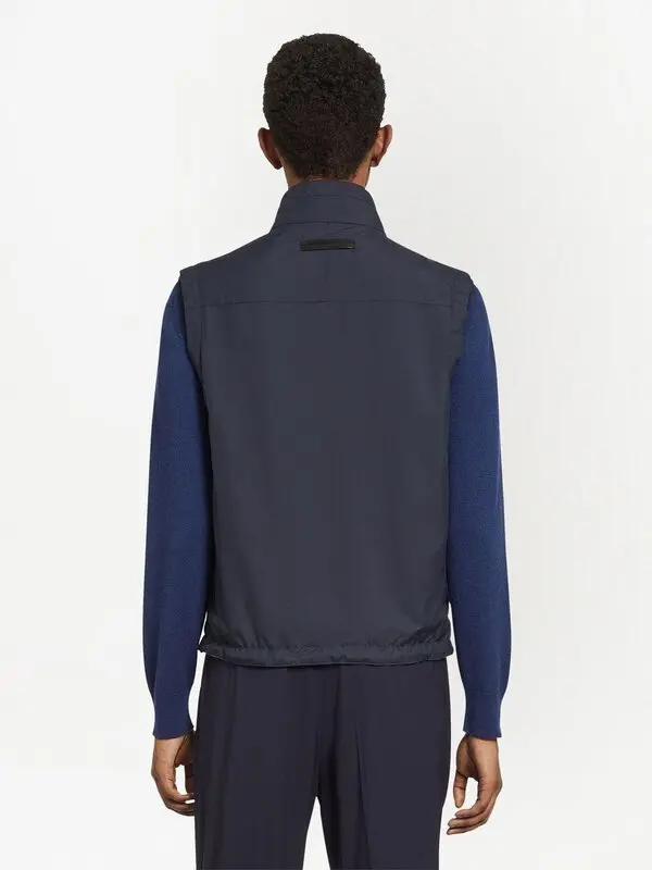Zegna Reversible Zip-up Vest - Blue