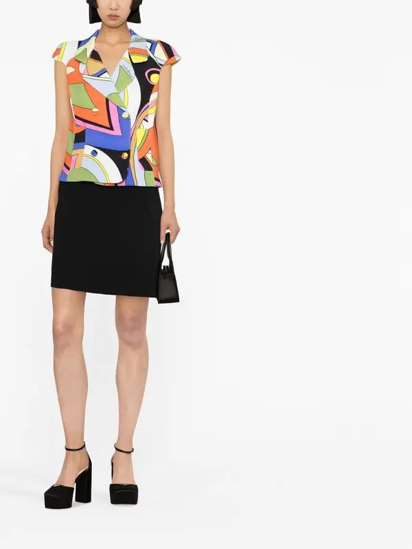 Moschino Abstract Pattern Short-sleeve Blazer