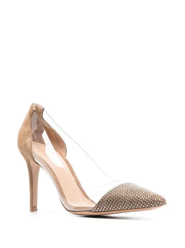 GIANVITO ROSSI Plexi Glitz 85mm Pumps