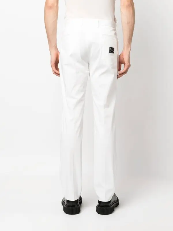 Dolce & Gabbana Logo-tag Tailored Trousers - White