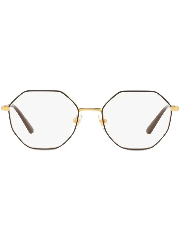 VOGUE EYEWEAR Octagon Frame Glasses - Brown