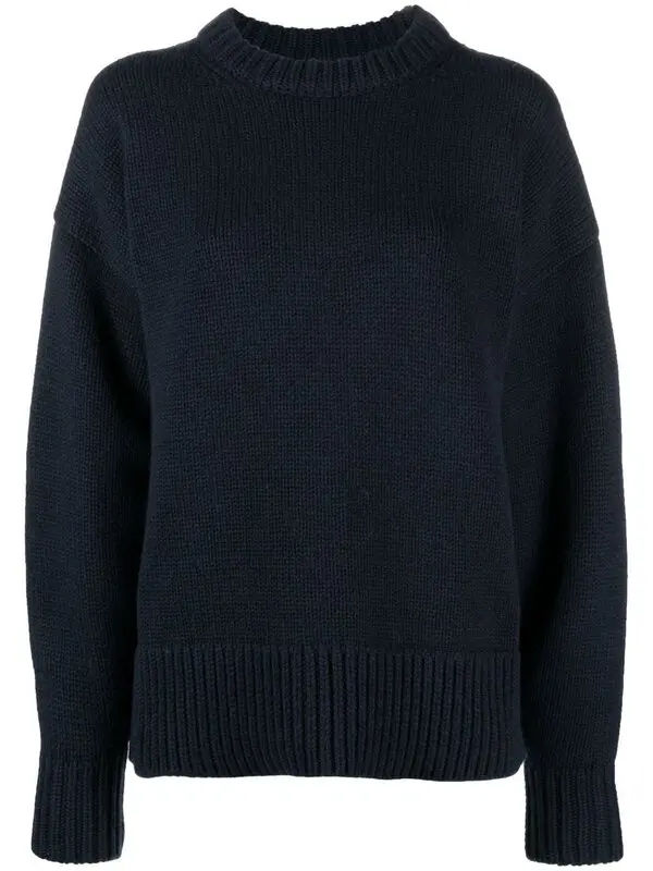 THE ROW Puff-sleeved Knit Sweater - Blue