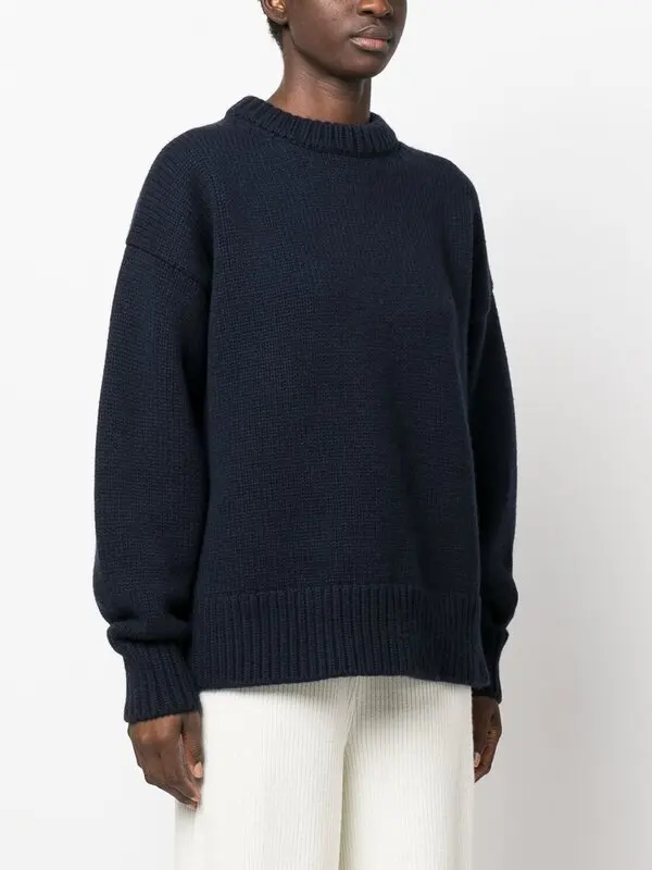 THE ROW Puff-sleeved Knit Sweater - Blue