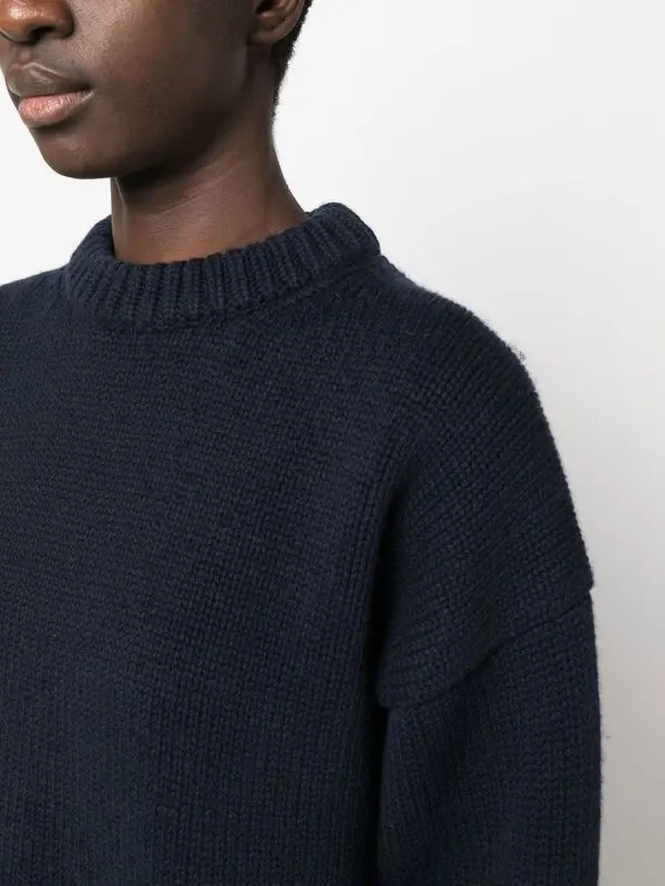 THE ROW Puff-sleeved Knit Sweater - Blue