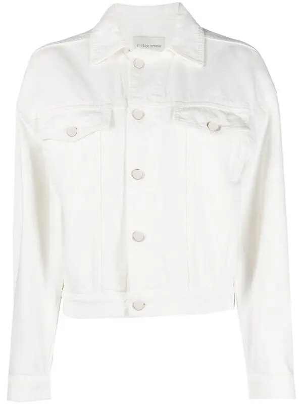 Loulou De Saison Long-sleeved Denim Jacket - White