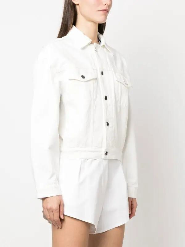 Loulou De Saison Long-sleeved Denim Jacket - White