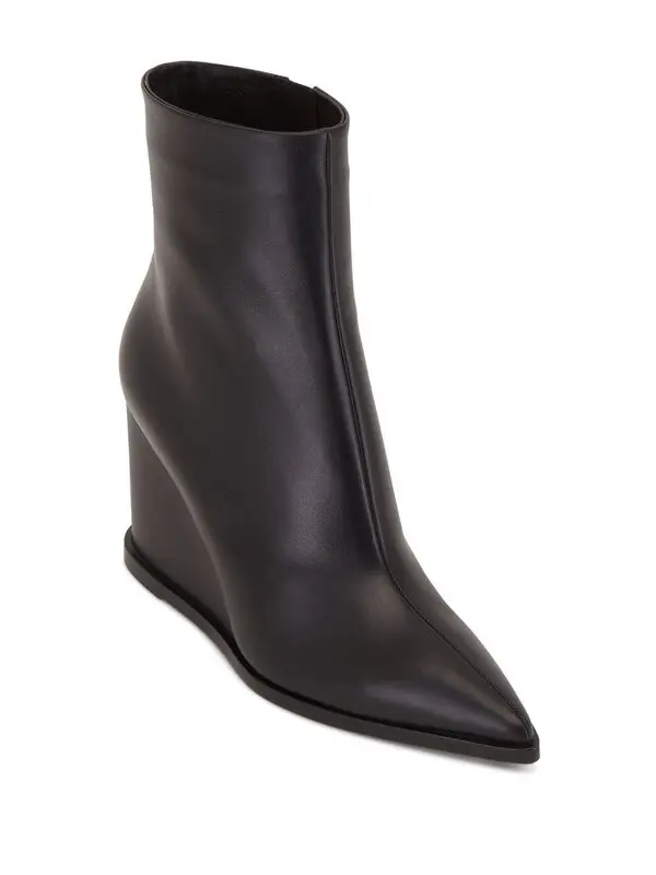 GIANVITO ROSSI Wedge-heel Pointed-toe Boots