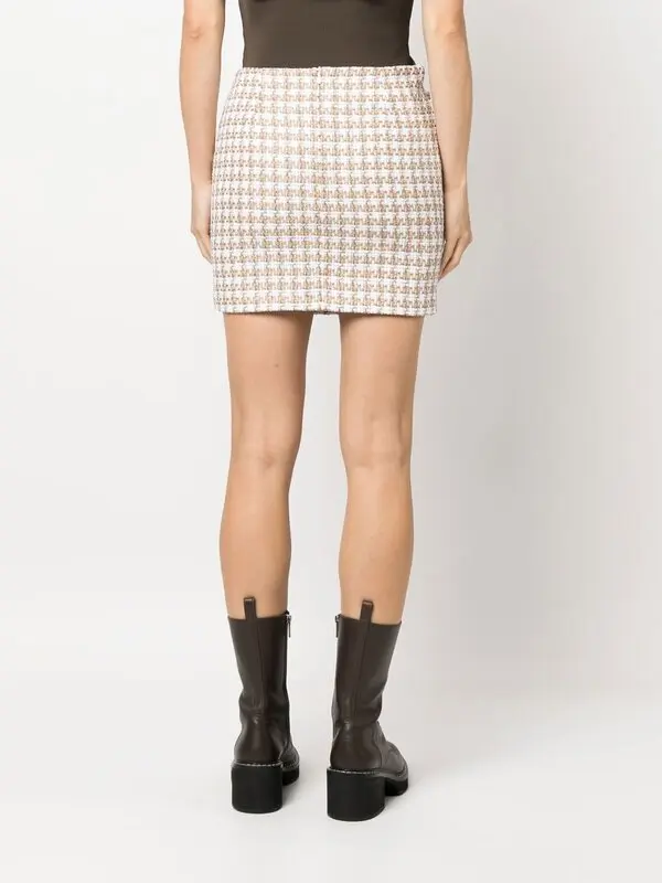 IRO PARIS Gathered-detail Tweed Skirt - Neutrals